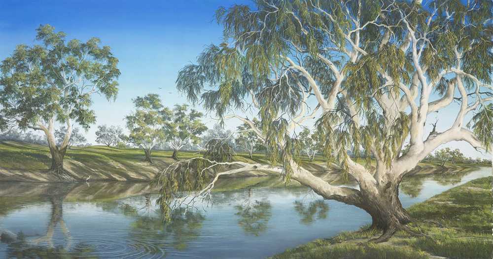 Australian Landscape Art – Darling River Peace - Back O Bourke Gallery