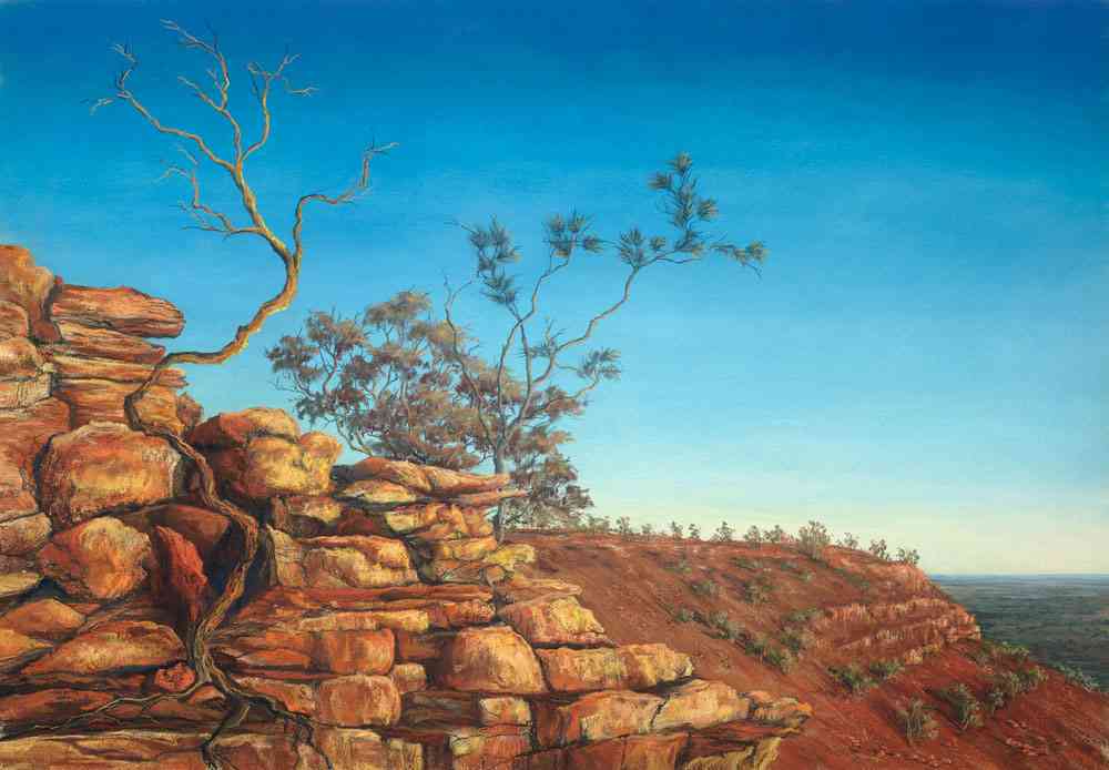 Australian Landscape Art – Ragged Mountain Ranges - Back O Bourke Gallery