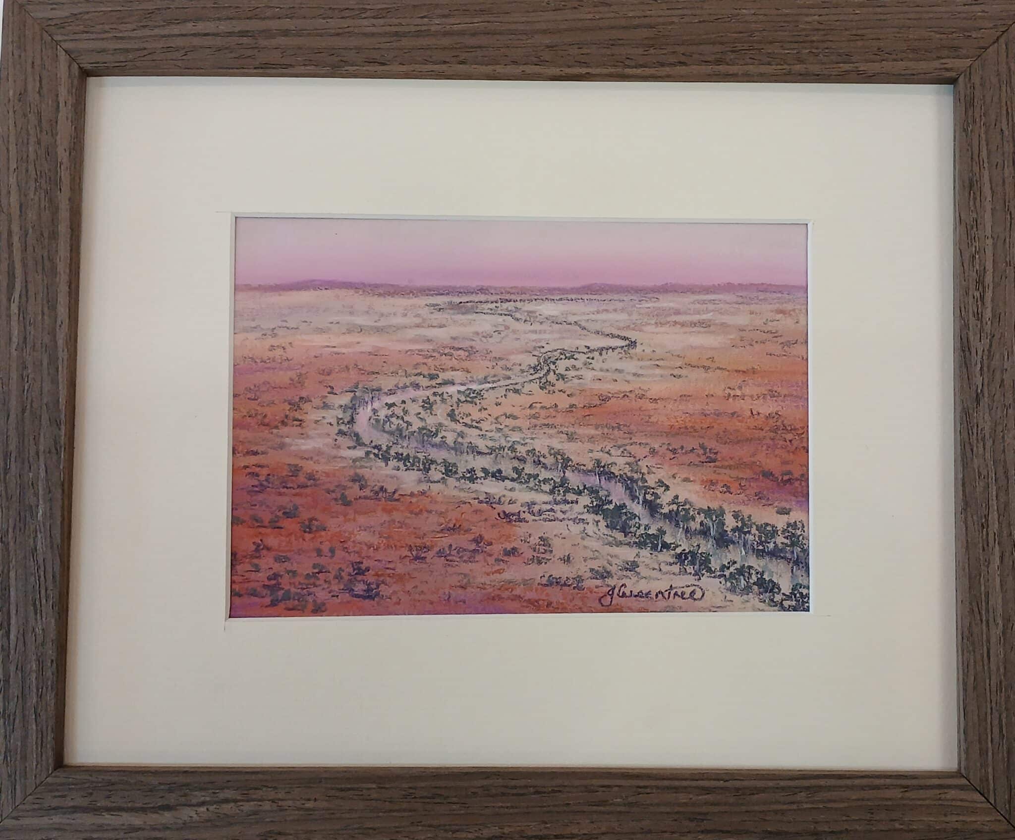 Darling Aerial in Mauve - Back O Bourke Gallery