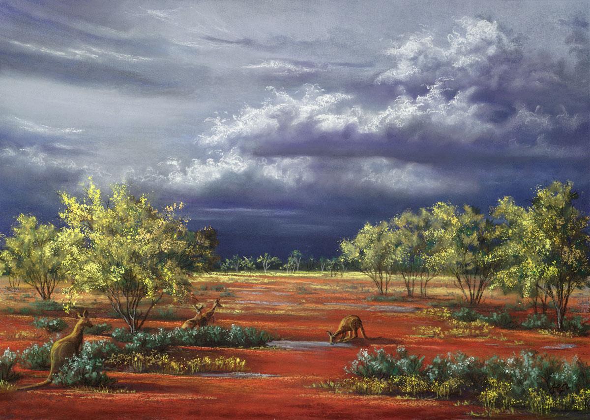Australian Landscape Art – Spring Rains - Back O Bourke Gallery
