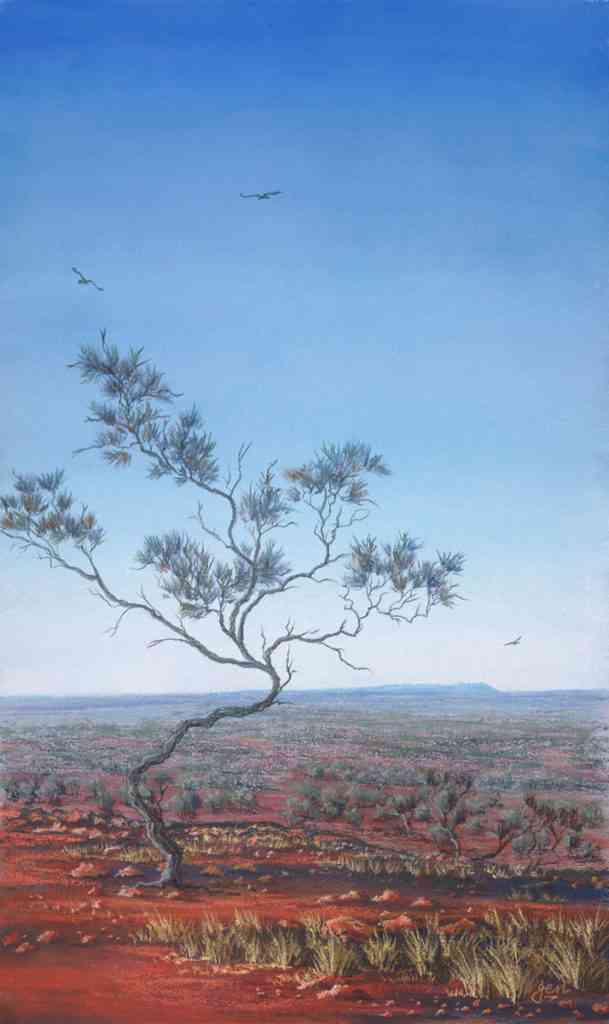 Australian Landscape Art - Bourke: A Vision Splendid - Blue Panel ...