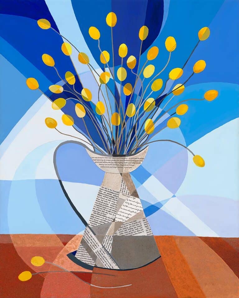 Australian Landscape Art – Billy Buttons - Back O Bourke Gallery