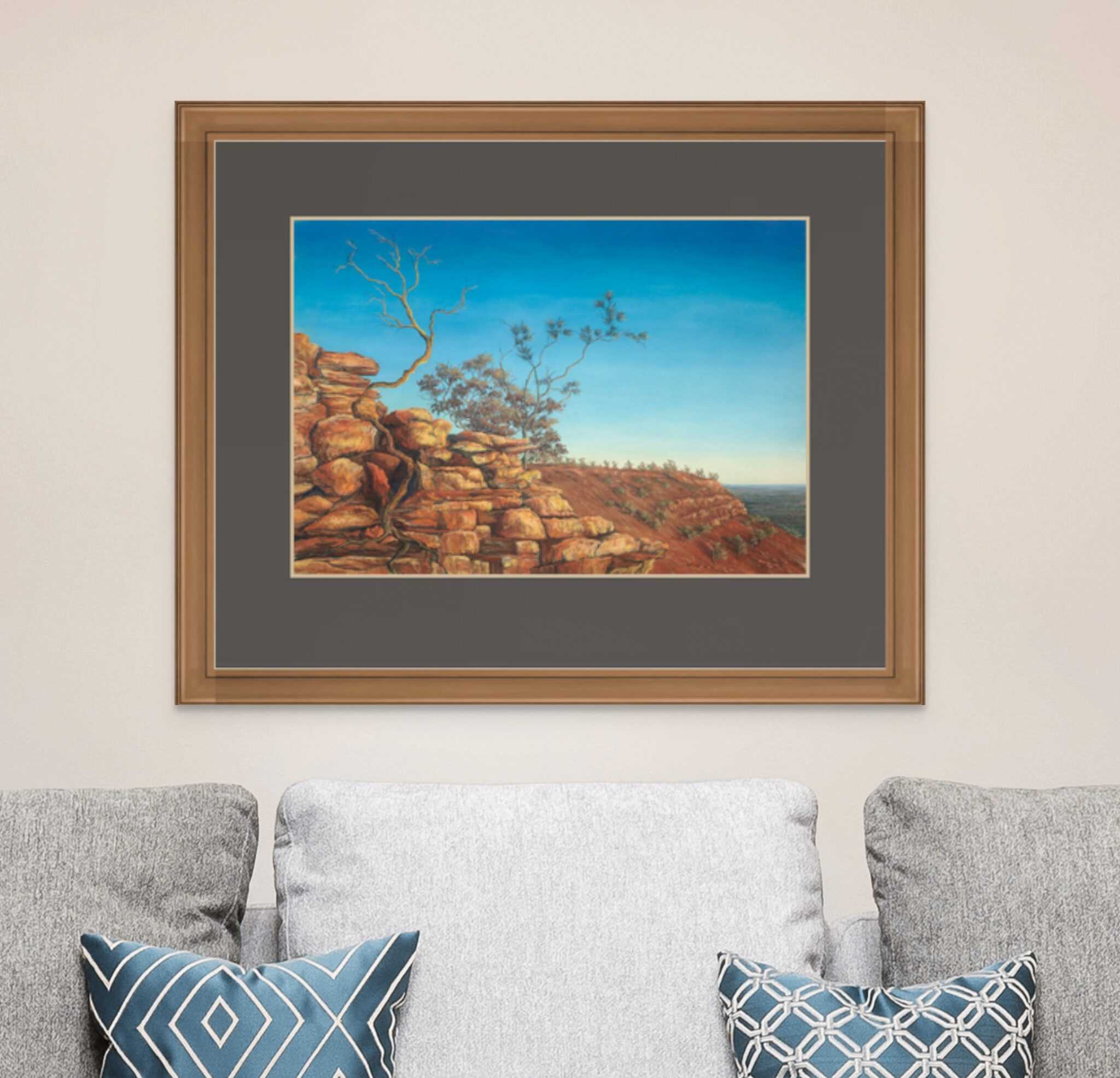 Australian Landscape Art – Ragged Mountain Ranges - Back O Bourke Gallery