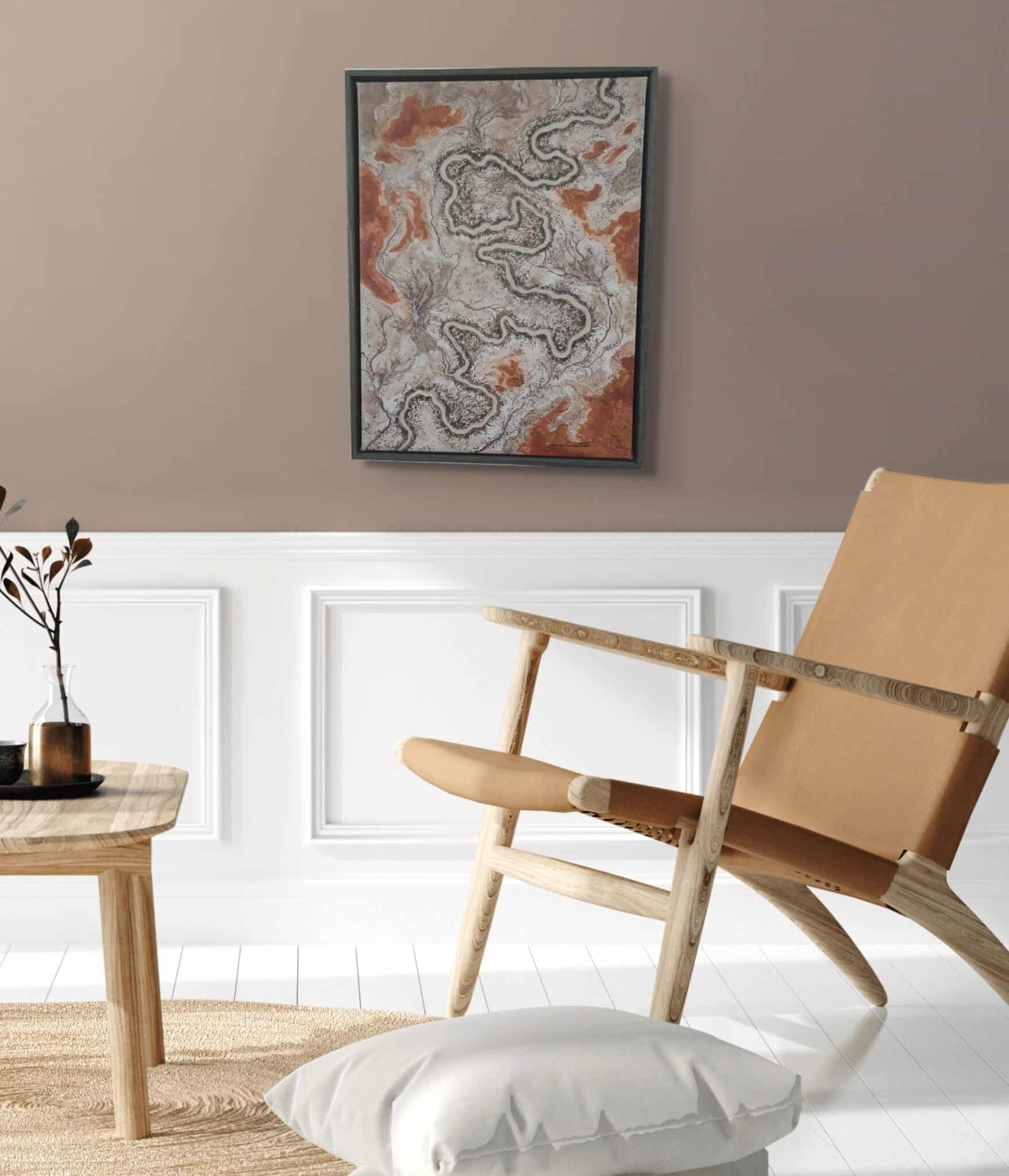 Australian Landscape Art - Where the Darling Flows - Canvas - Back O ...