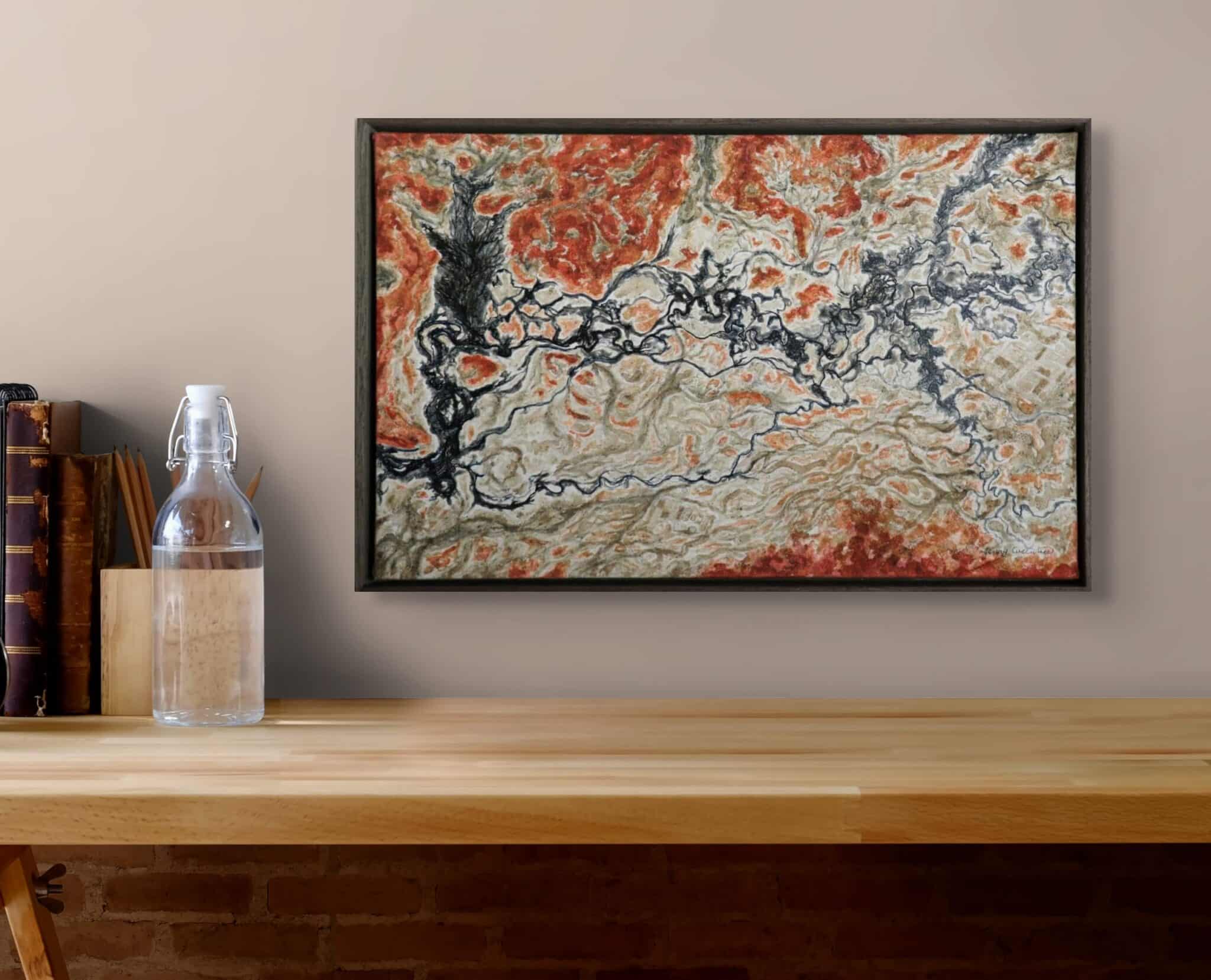 Australian Landscape Art - When The Darling Flows - Panel 3 Canvas ...